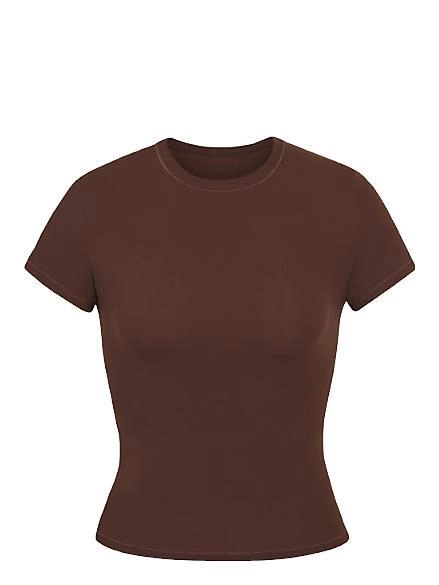 SKIMS Fits Everybody Short-sleeve Jersey T-shirt - Cocoa