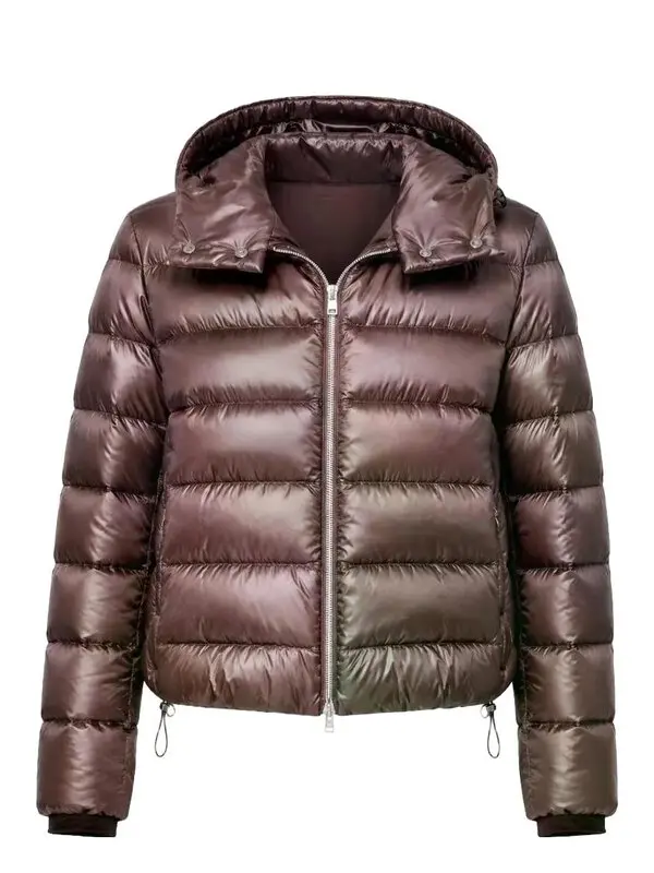 Herno Quilted Hooded Jacket - Brown