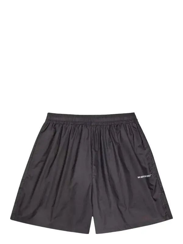 MKI MIYUKI ZOKU Hyperlight Logo-print Elasticated Shorts - Grey