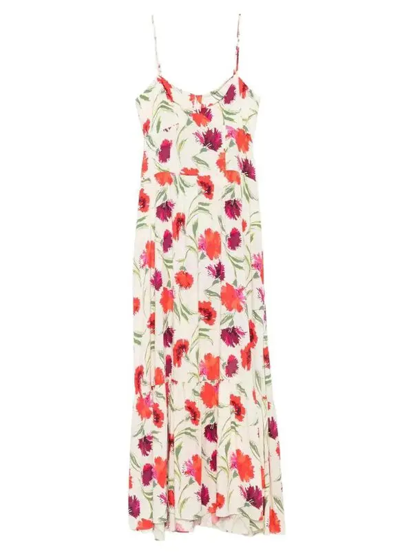Diane Von Furstenberg Floral Print Maxi Dress - Neutrals