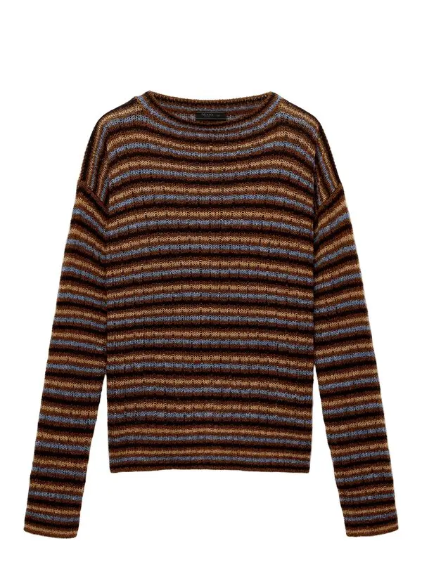 Prada Shetland Wool Boat Neck Sweater - Rust