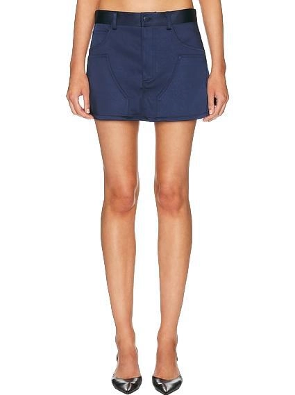 Renggli Satin Cargo Skirt - Midnight