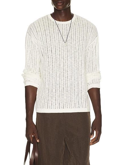 Commas Pointelle Knit Sweater - Off White