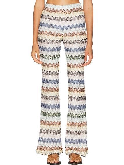 Missoni Metallic Knit Flare Trousers - Multi Light