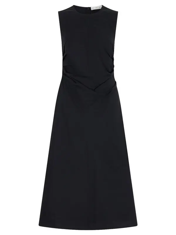 Proenza Schouler White Label Anoushka Ruched Midi Dress - Black