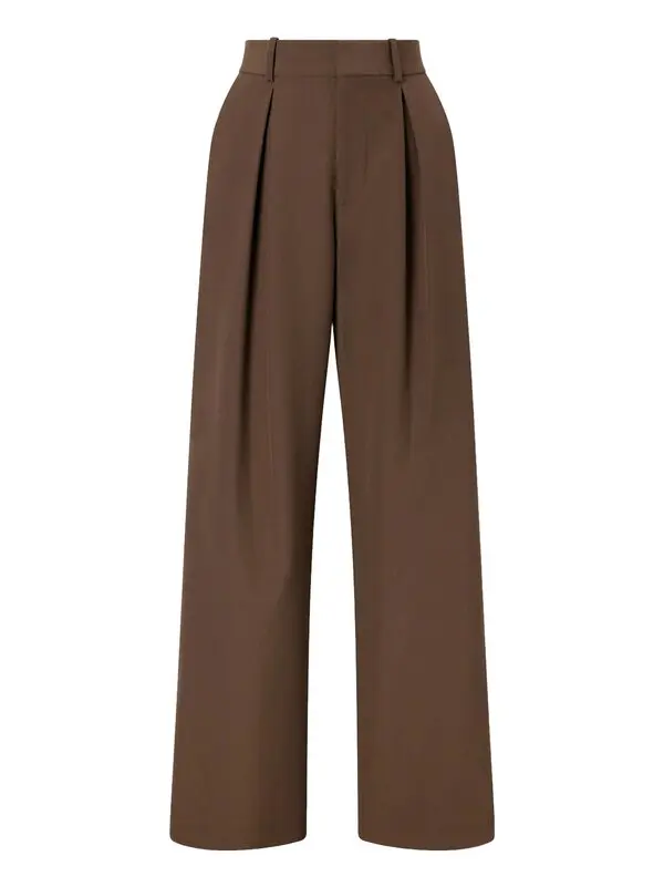 MAISON MARGIELA Pleated Wide-leg Trousers - Brown