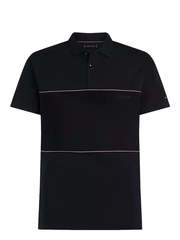 Tommy Hilfiger Stripe Blocking Polo Shirt - Blue