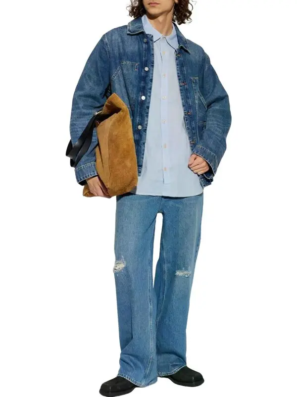 ALLSAINTS Loom Long-sleeved Shirt - Blue