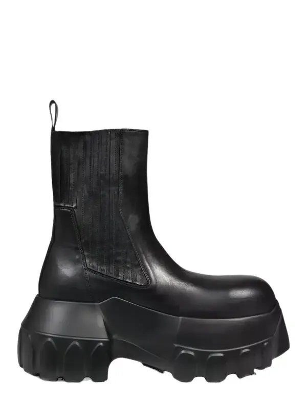 Rick Owens Beatle Mega Tractor Elasticated-side Chunky-sole Boots - Black