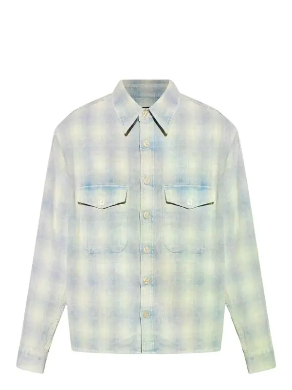 ALLSAINTS Santos Checked Shirt - Blue