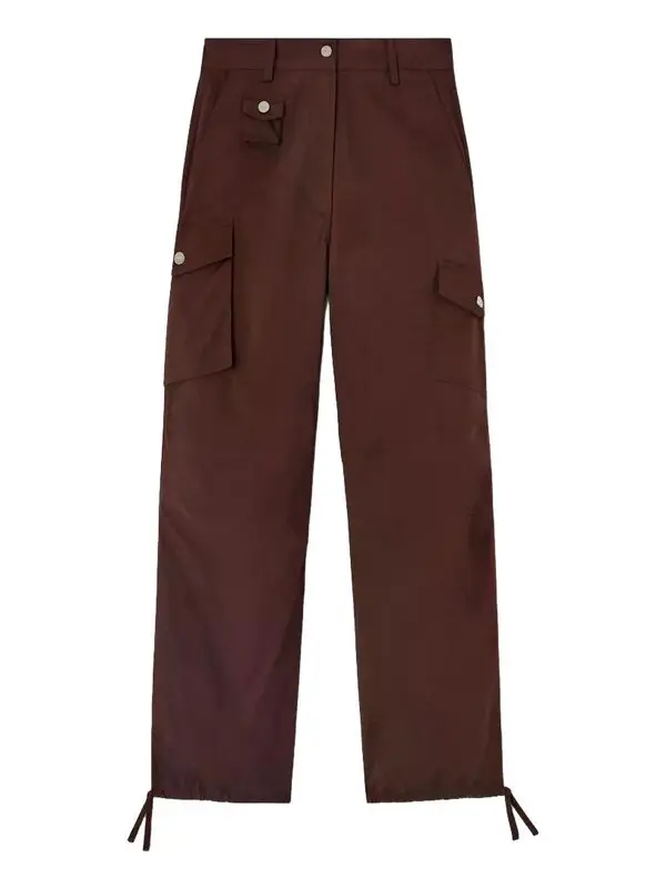 GANNI Drawstring-ankle Cargo Pants - Brown