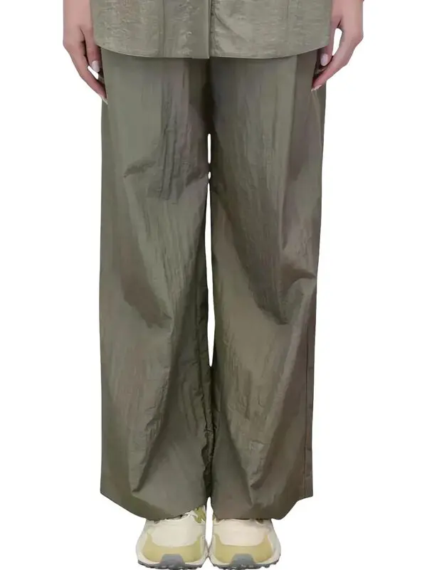 Max Mara Crinkled Wide-leg Trousers - Green