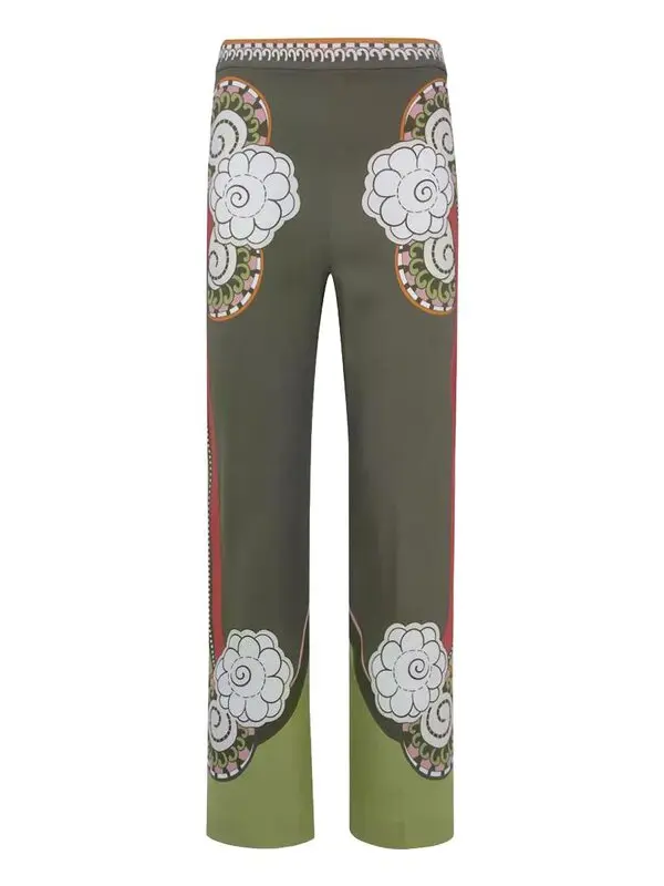 La DoubleJ Ambrosia Placee Graphic Print Trousers - Green