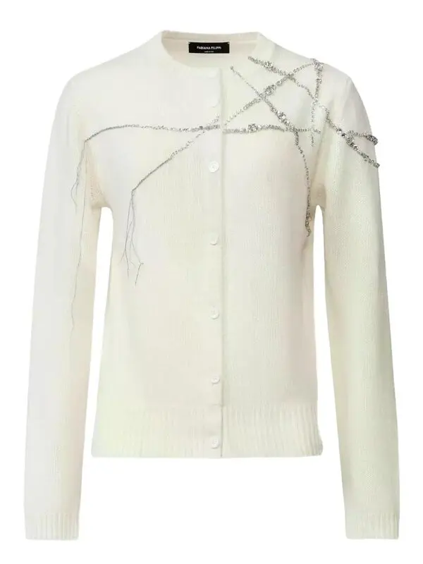 Fabiana Filippi Embellished Cardigan - Neutrals