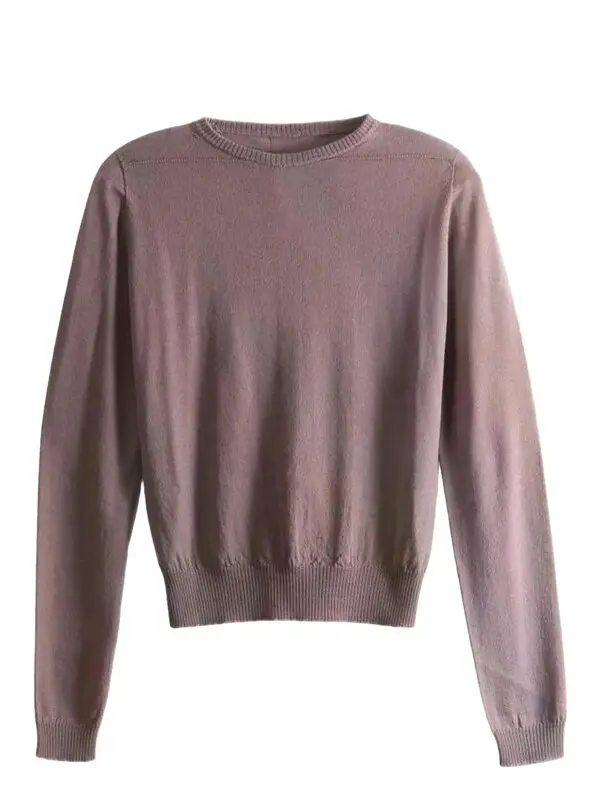 Rick Owens Ribbed-trim Crew-neck Sweater - Brown