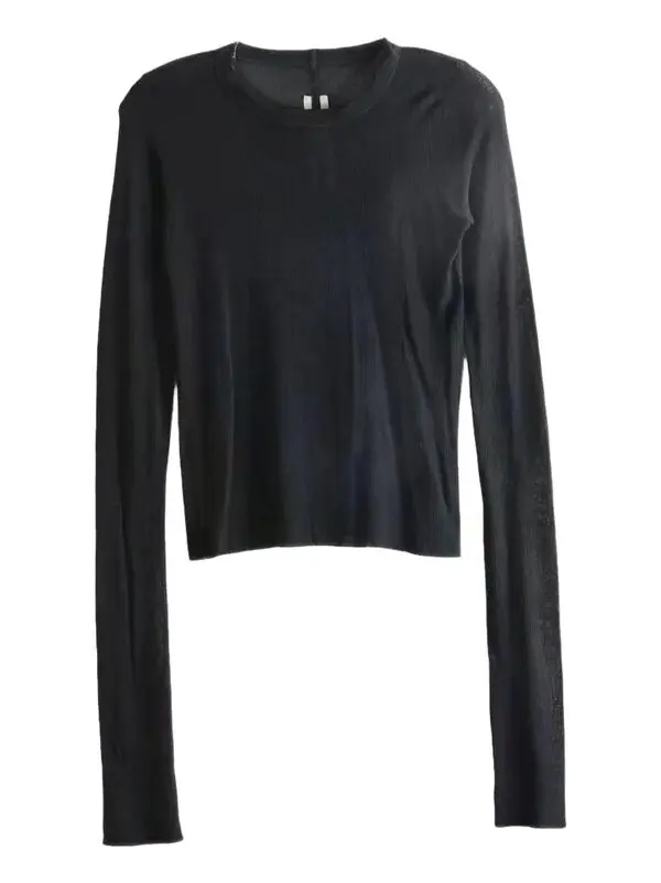 Rick Owens Ribbed Long-sleeve T-shirt - Black