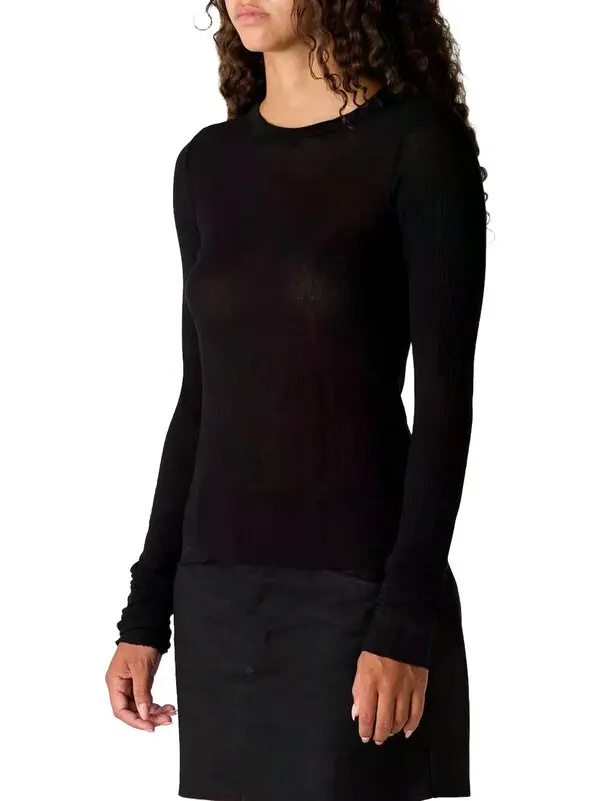 Rick Owens Ribbed Long-sleeve T-shirt - Black