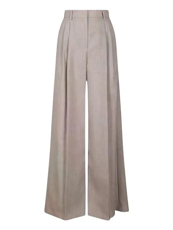 Max Mara Pleated Wide-leg Virgin Wool Trousers - Neutrals