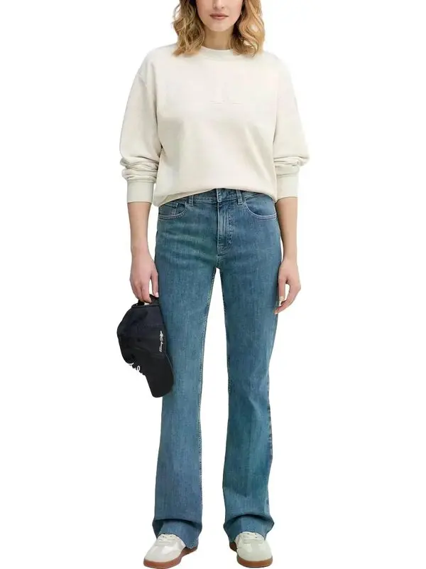 BENETTON Washed Denim Flare-leg Jeans - Blue