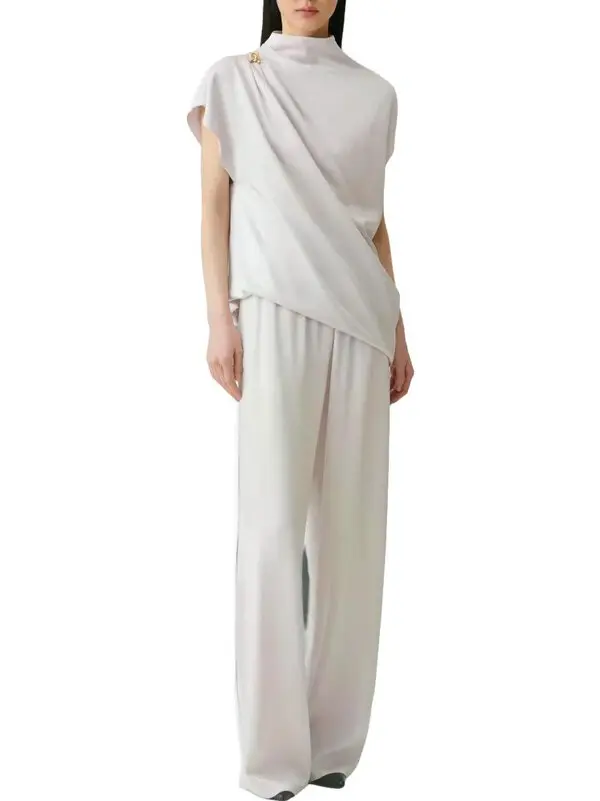 Fabiana Filippi Elasticated Waist Wide-leg Trousers - Pink