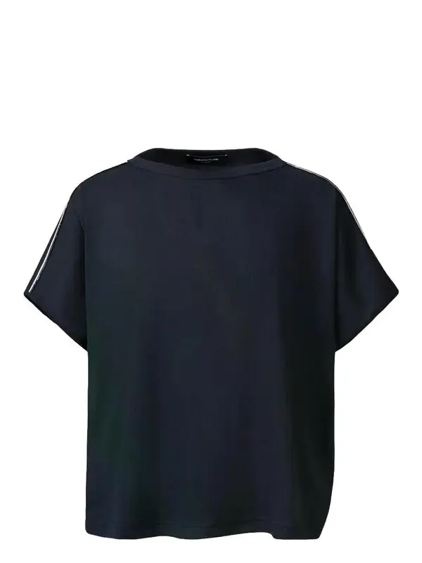 Fabiana Filippi Short Sleeve T-shirt With Stripe Detail - Blue