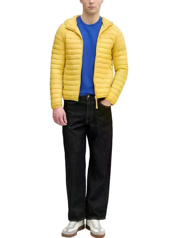 BENETTON Hooded Quilted Jacket - Yellow