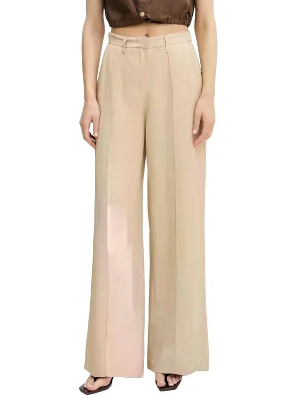GAUDI Pin-tucked Wide-leg Trousers - Neutrals