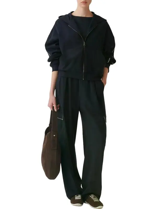 Fabiana Filippi Piped Trim Cargo Pants - Blue
