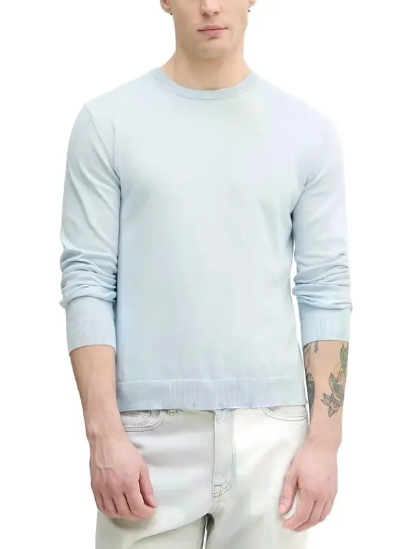 BENETTON Crew Neck Knitted Sweater - Blue
