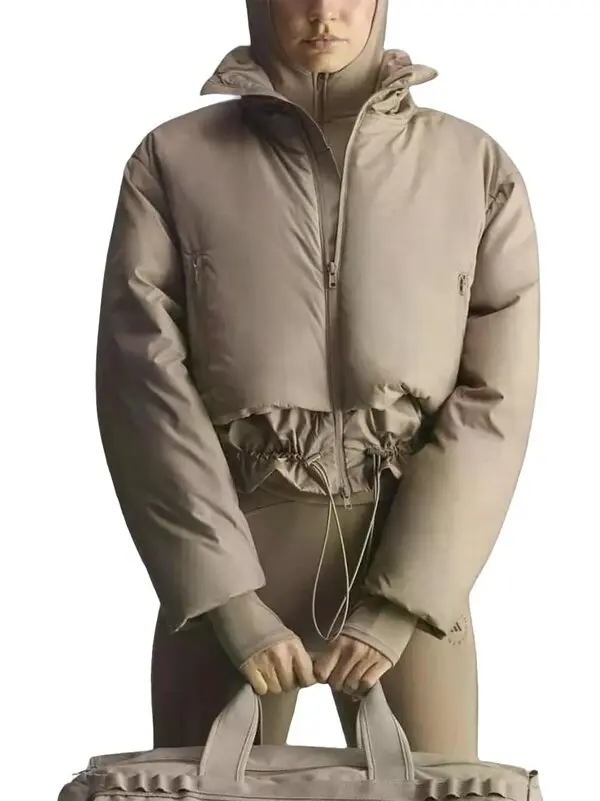 Adidas By Stella McCartney Padded Crop Jacket - Neutrals