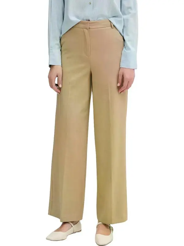 BENETTON Pressed-crease Trousers - Neutrals