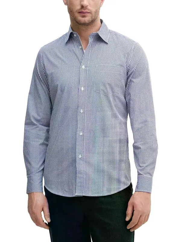 BENETTON Gingham-check Shirt - Blue
