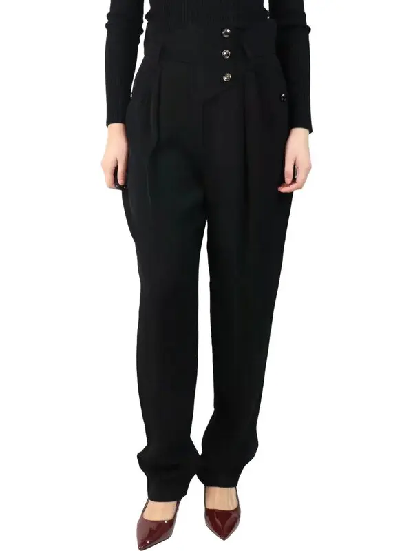 IRO PARIS High-waisted Pleated Trousers - Black
