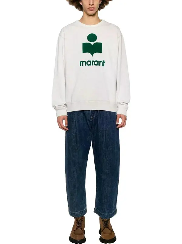 Isabel Marant Étoile Mikoy Flocked Logo Sweatshirt - Grey