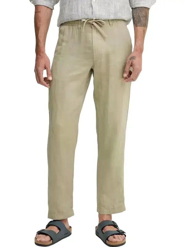 BENETTON Drawstring Waist Trousers - Neutrals