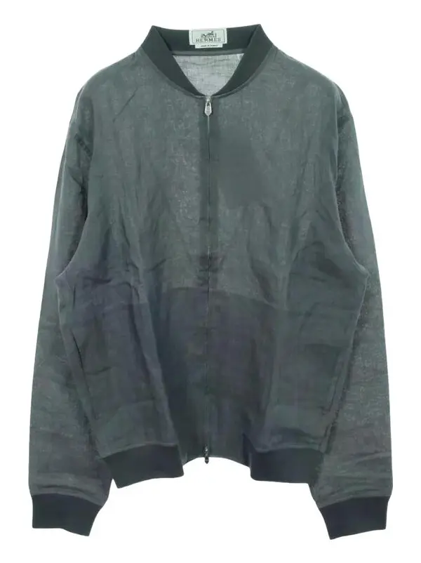 Hermès Zip-up Linen Sweater - Green