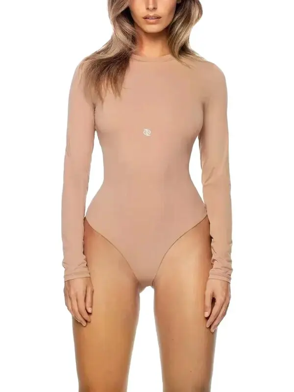 GOD SAVE QUEENS Long-sleeve Bodysuit - Neutrals