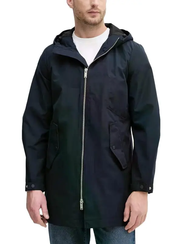 BENETTON Hooded Zip-up Jacket With Drawstring - Blue