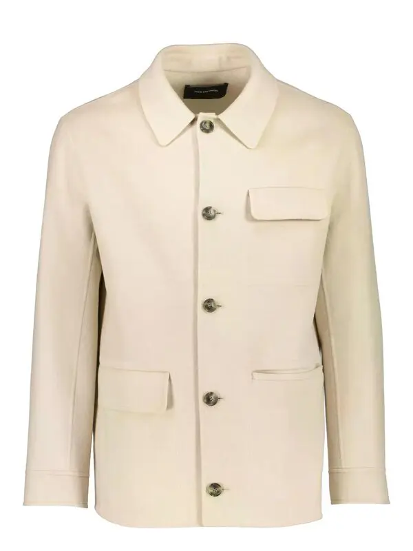 YVES SALOMON Wool-cashmere Shirt Jacket - Neutrals
