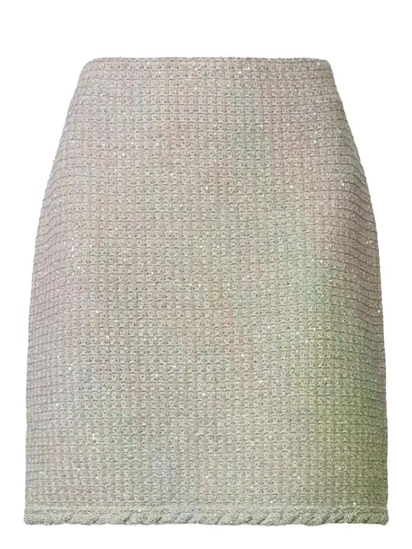 Fabiana Filippi Sequinned Tweed Mini Skirt - Neutrals