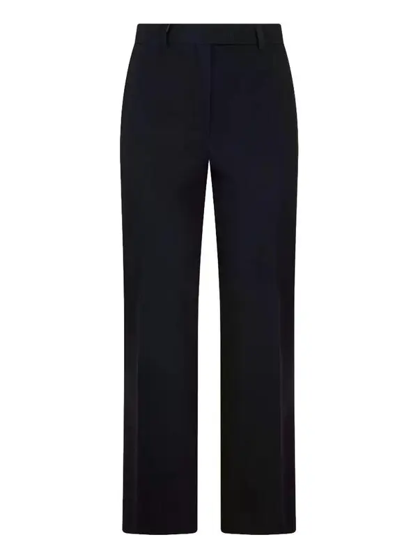 Max Mara Pressed-crease Straight-leg Trousers - Black