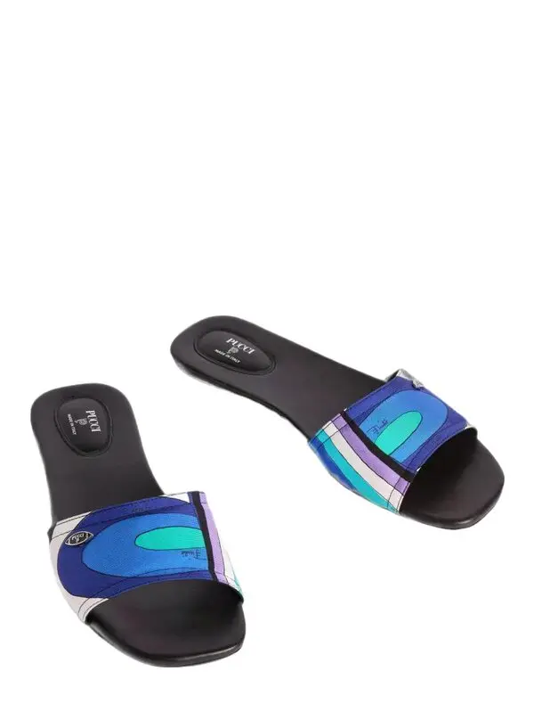 Emilio Pucci Iride-print Slides - Blue