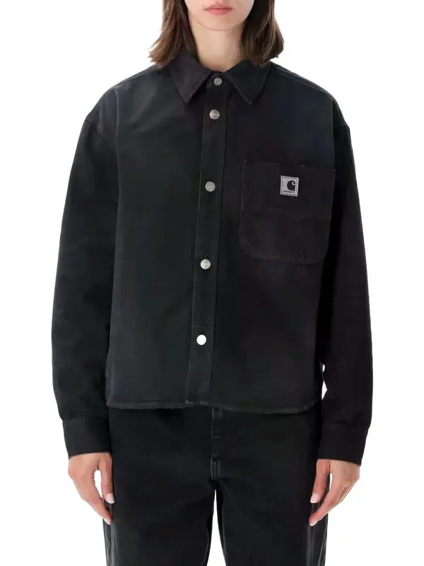 Carhartt Work In Progress Georgia Logo-patch Shirt Jacket - Black