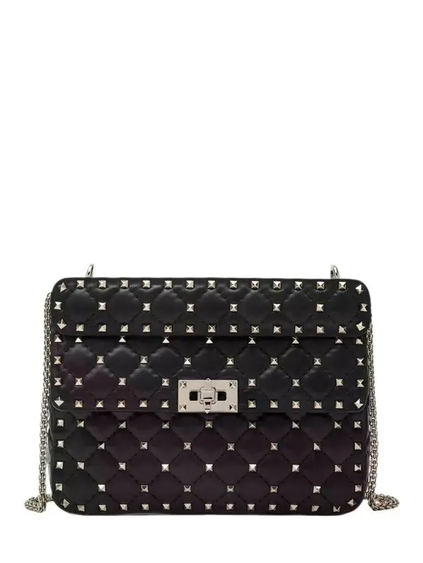 Valentino Garavani Rockstud Quilted Shoulder Bag - Black