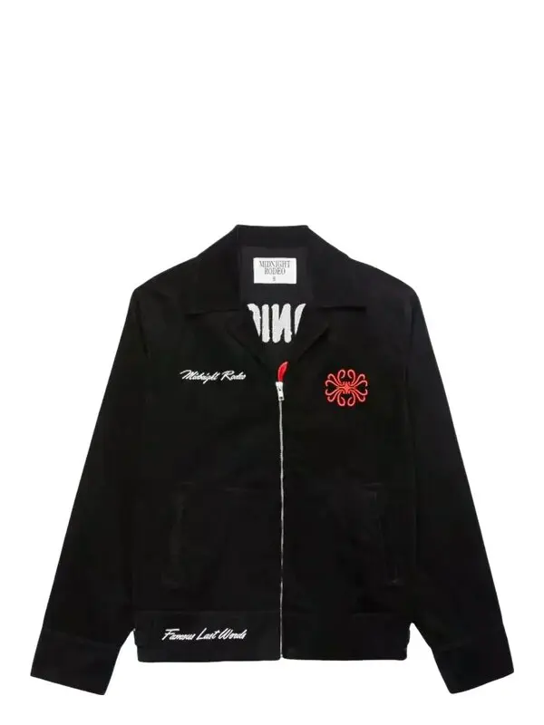 MIDNIGHT RODEO Corduroy Embroidered Jacket - Black