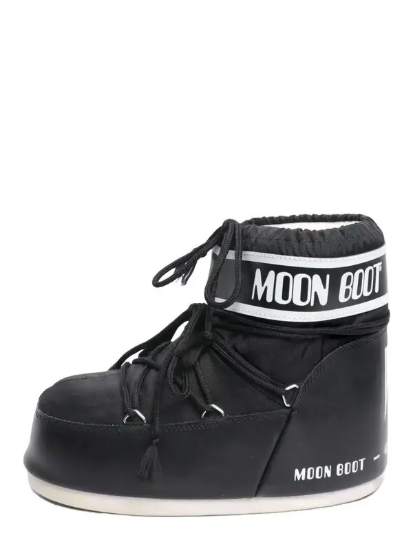 Moon Boot Logo Print Lace-up Snow Boots - Black