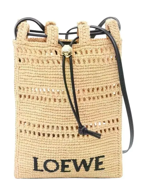 Loewe X Paula's Ibiza Logo-detail Shoulder Bag - Neutrals