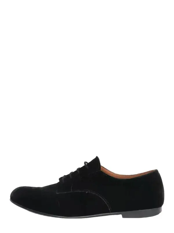 DANIELA GREGIS Lace-up Velvet Loafers - Black