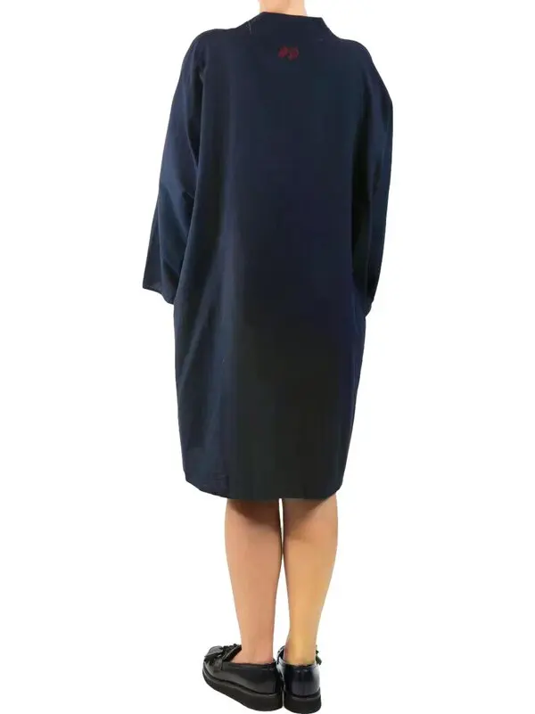 BABAGHURI TRAVEL Button-front V-neck Mini Dress - Blue
