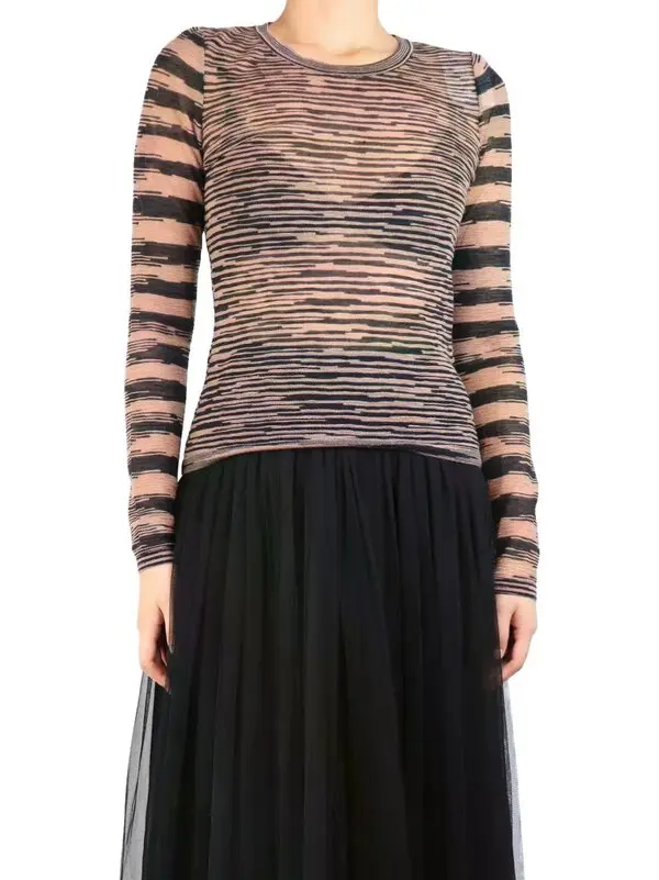 Missoni Abstract Stripe Knit T-shirt - Neutrals